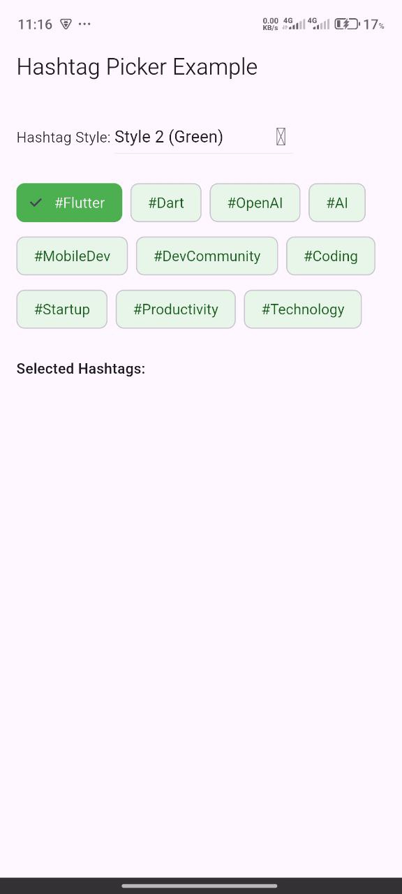 flutter_hashtag_picker | Flutter package